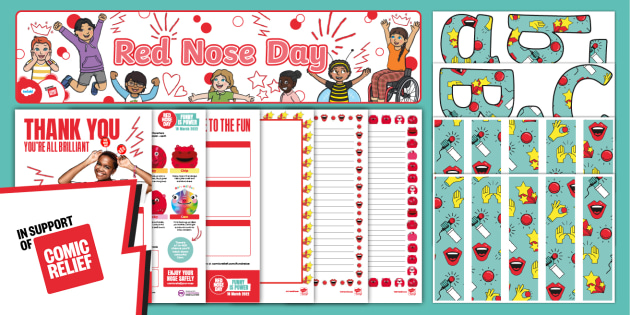FREE! - Instant Red Nose Day Display Pack | Comic Relief | Twinkl