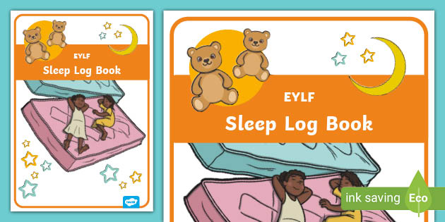 EYLF Sleep Log Book Cover | EYLF Resources (teacher made)