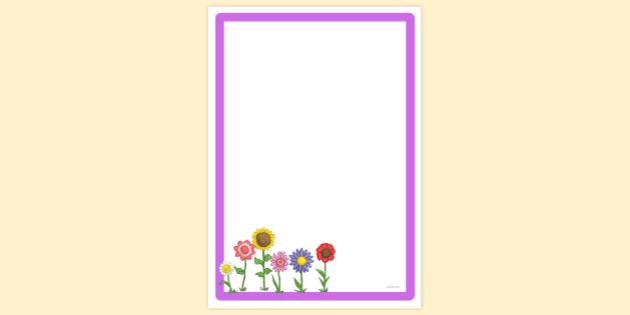 Pretty Flower Page Border | Page Borders | Twinkl