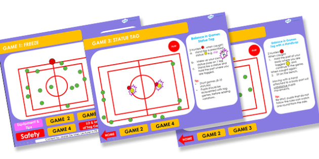 PE Balancing in Games 4 5 6 Years Lesson Ideas PowerPoint