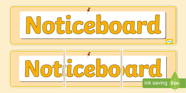 * NEW * Noticeboard Display Banner,Noticeboard,Displays