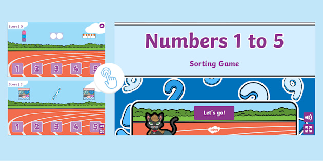 Numbers 1 to 5 EYFS Maths Sorting Game - Twinkl