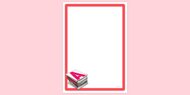Simple Blank Magazine Page Border | Twinkl