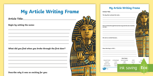 Discovering Tutankhamuns Tomb Writing Frame