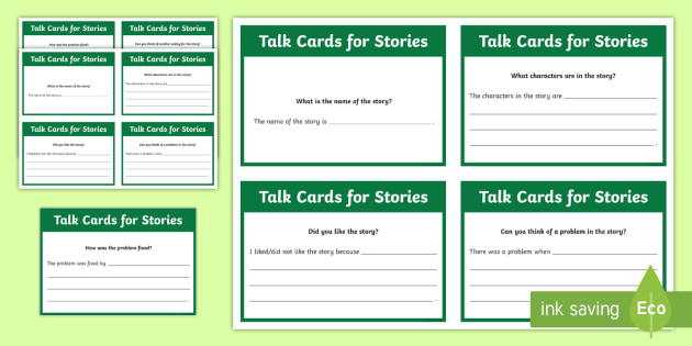 Talk Cards for Stories Flashcards