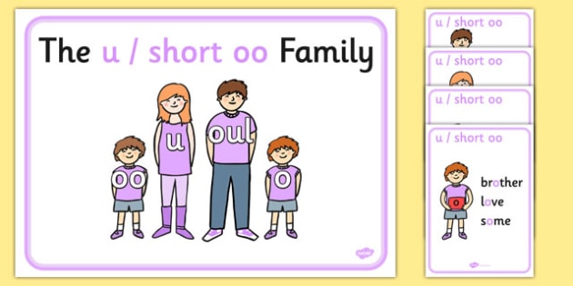 FREE! - u and Short oo Sound Family Member Posters