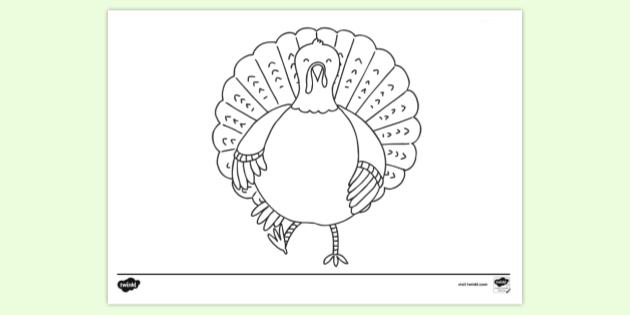 Thanksgiving Colouring Page for Preschoolers