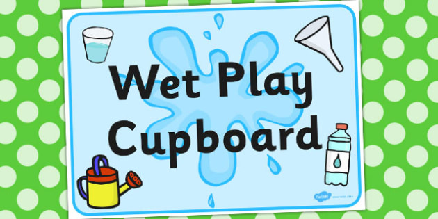 👉 Wet Play Cupboard Display Sign (teacher made)