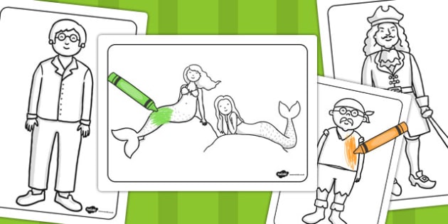 Peter Pan Colouring Sheets (teacher made)