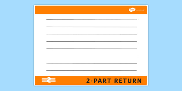Train Ticket Template Teacher Made Resource For Students