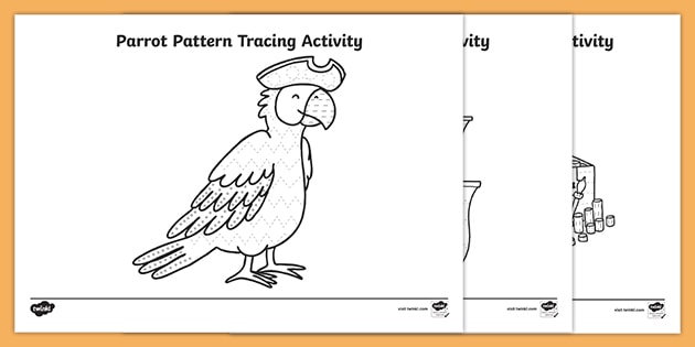 Pirate-Themed Pattern Tracing Activities (teacher made)