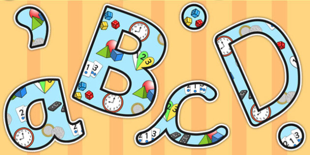 👉 Number Area Themed Display Lettering