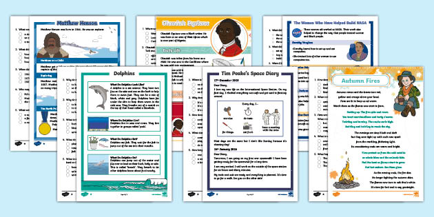 KS1 October Differentiated Reading Comprehension Activity Pack