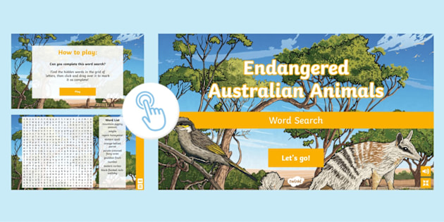 Endangered Animals Word Searches | twinkl.com.au