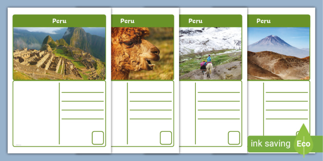 FREE! - Peru Postcards (teacher made)
