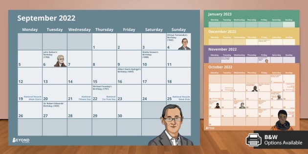 Science Calendar (teacher made)