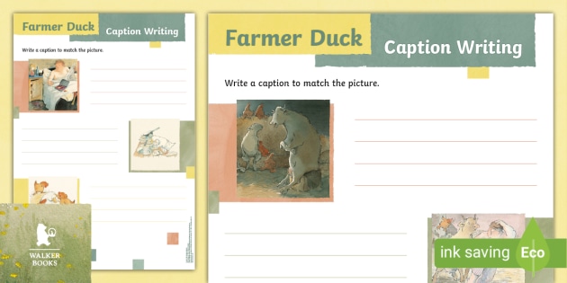 FREE! - Farmer Duck Caption Writing Activity (teacher made)