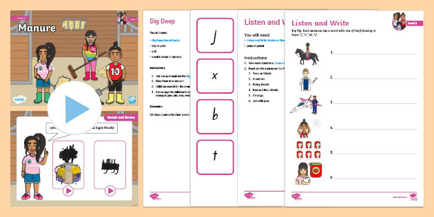 Recap 'j, v, w, x' Lesson Pack - Level 3 Week 11 Lesson 2