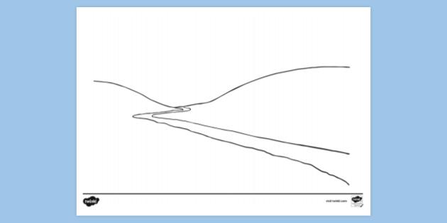 FREE! - Path Through Hills Colouring Sheet | Colouring Sheets