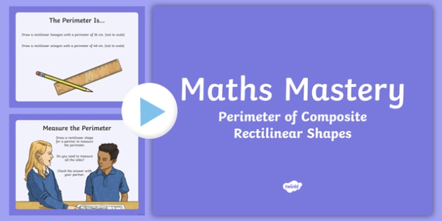 Perimeter of Compound Shapes Maths Mastery PowerPoint