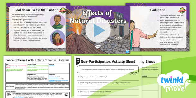 Twinkl Move - Year 3 Dance: Extreme Earth Lesson 5 - Effects of Natural