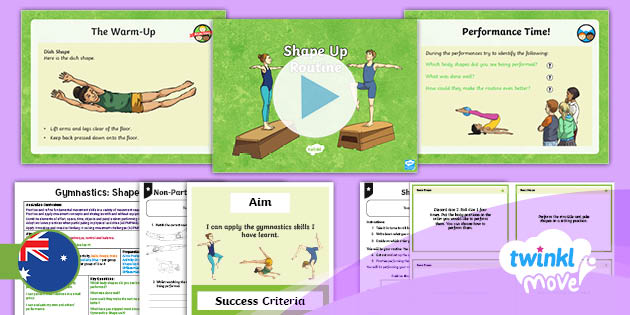 Move PE Year 3 Gymnastics: Shape Lesson 6: Shape Up