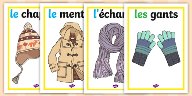 French Clothes 2 Display Posters (teacher made)