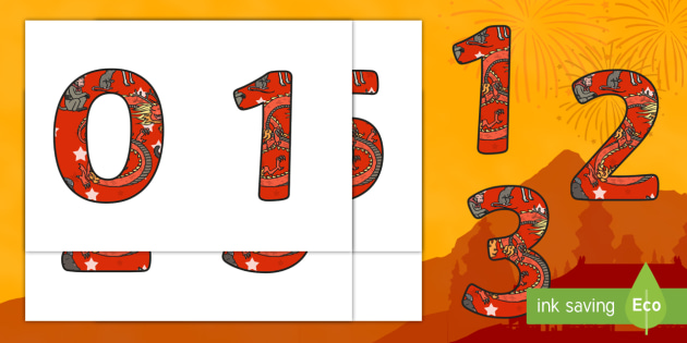Chinese New Year Story Themed Display Numbers (teacher made)