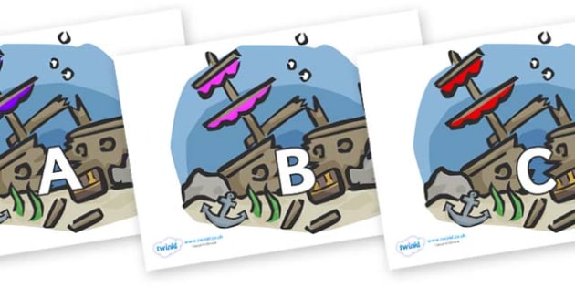 A-Z Alphabet on Ship Wrecks