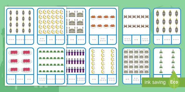 Eid Arrays Clip Cards (teacher made)