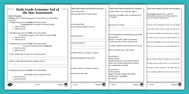 Sixth Grade Grammar Lessons | twinkl.com