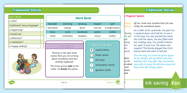 KS1 Writing: Traditional Stories Knowledge Organiser