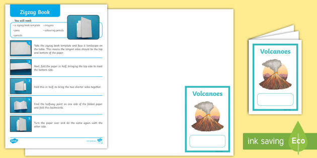 Volcanoes Mini Zigzag Booklet (teacher made)