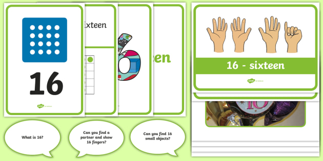 All About Number 16 Display Pack (teacher made)