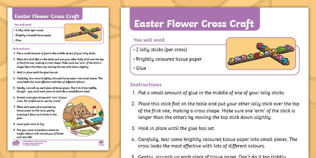 The Easter Journal: Easter Cross with Flowers Craft Activity