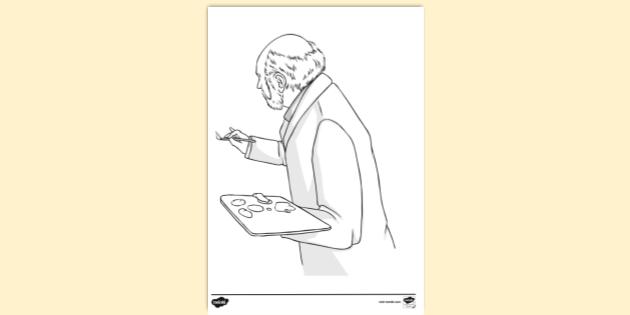 FREE! - Artist Colouring Sheet | Colouring Sheets