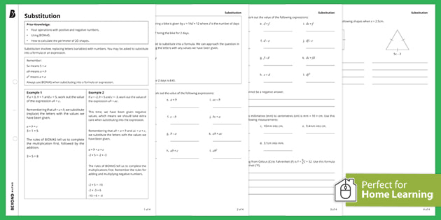 👉 Substitution: Questions and Worked Examples | Beyond Maths