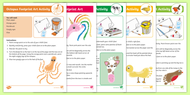 Footprint Animal Craft Ideas For Toddlers - EYLF - Parents