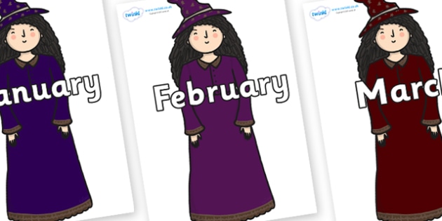 Months of the Year on Witch