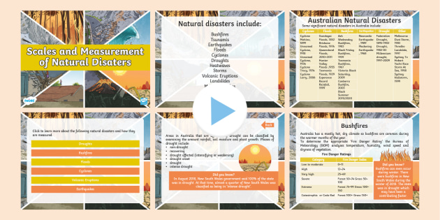 Measuring Natural Disasters PowerPoint | Primary Teaching