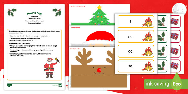 Christmas-Themed Phase 2 Reading Game (teacher made)
