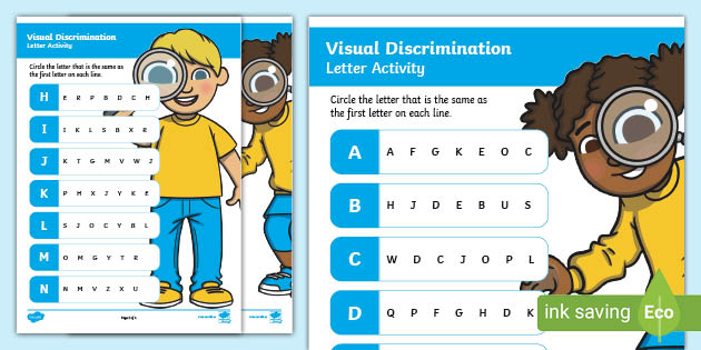 Visual Discrimination Letter Activity