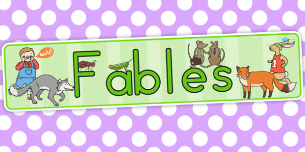 Fables Display Banner (teacher made)