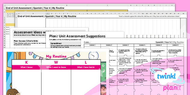 👉 PlanIt Year 4 Spanish Assessment: Daily Routine and Time