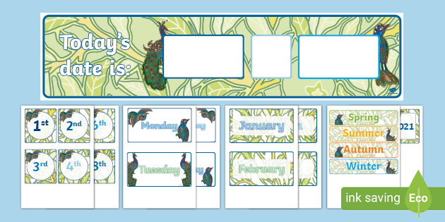 Batik Bird Calendar Display