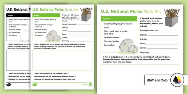 U.S. National Parks Rock Art Activity (creat de profesori)