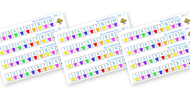 T-Shirt Number Track (1-10) (teacher made)