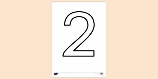 FREE! - Printable Two Colouring Sheet (teacher made)