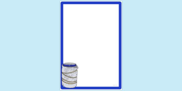 FREE! - Jar Wrapped in Tin Foil Page Border | Page Borders | Twinkl