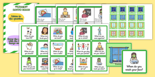 When Questions Lotto Game - ESL Questions Resources